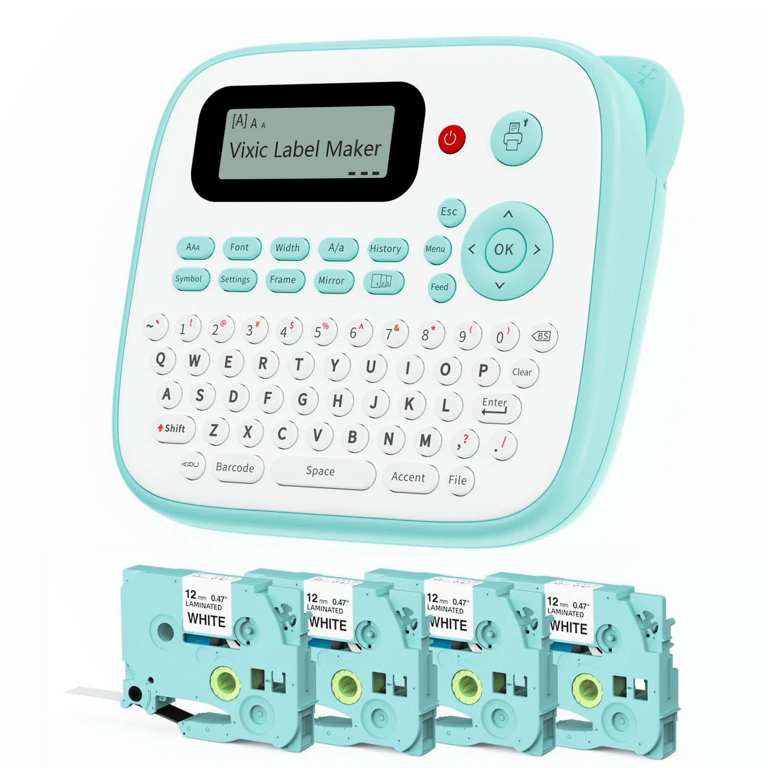 Vixic D210S Label Maker Machine with 4 Tape Green